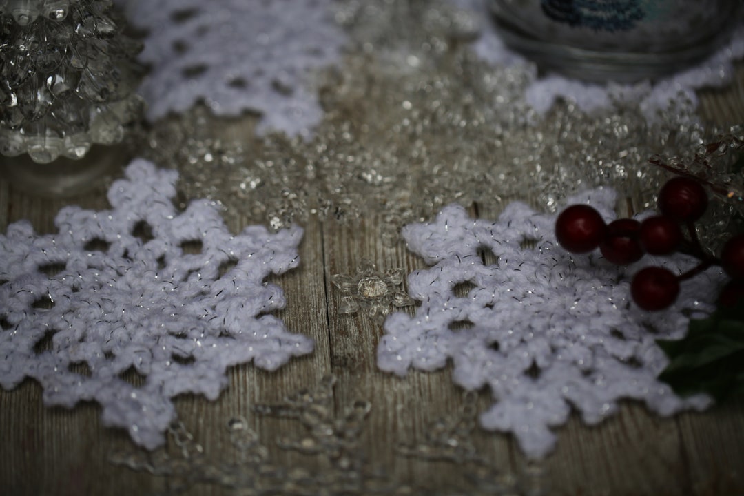 Crochet Snowflake Coaster Pattern: Holiday Ornament, Garland (PDF ...