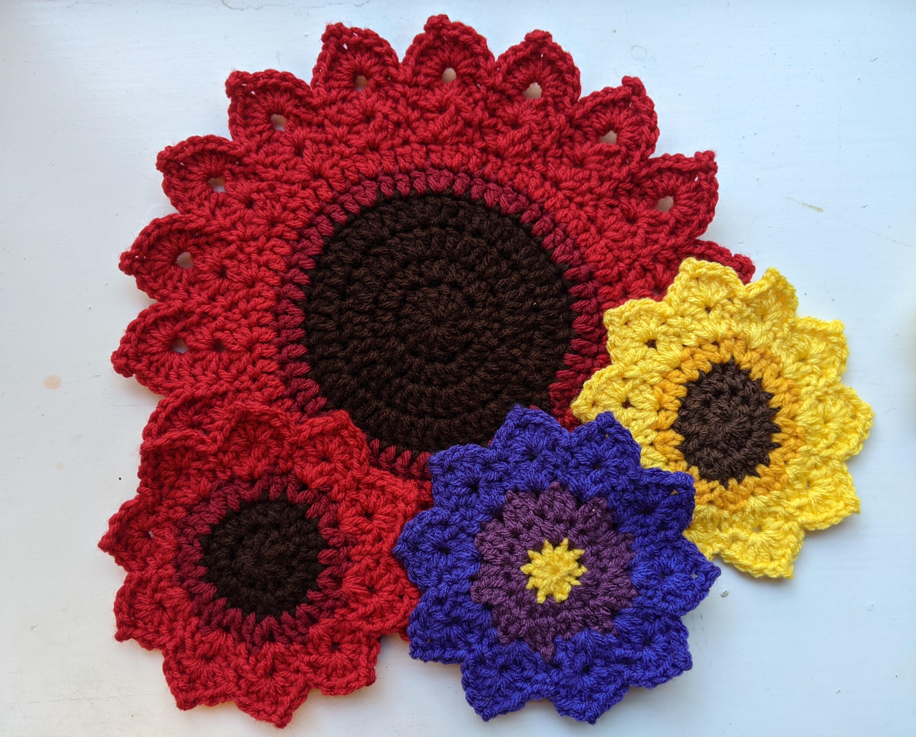 Flower Doily Crochet Pattern: Placemat & Coaster (instant PDF Download ...