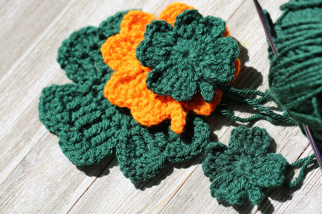 Clover, Shamrock, Lucky Four Leaf Clover Coaster Crochet Pattern *6 Pdf ...