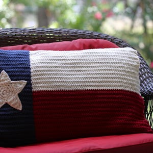 Texas Pillow Crochet Pattern: Flag Pillowcase & Coaster (PDF Download ...