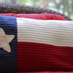 Texas Pillow Crochet Pattern: Flag Pillowcase & Coaster (PDF Download ...