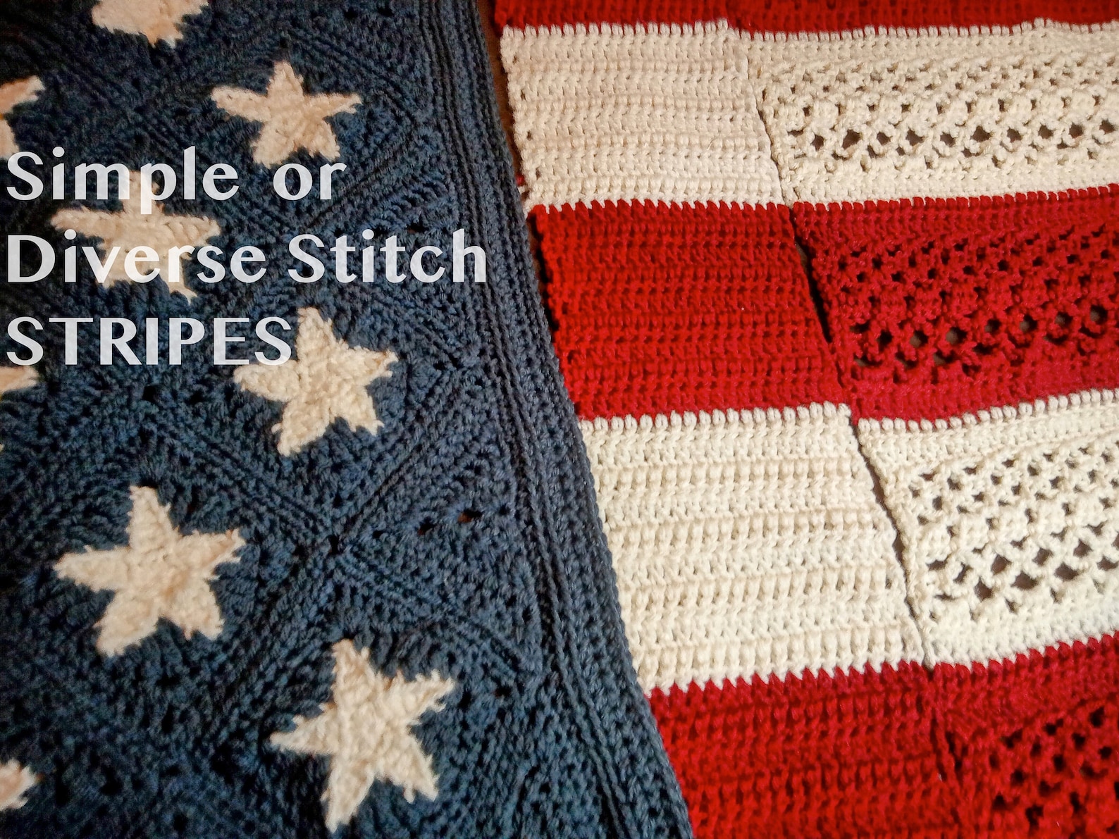 American Flag Blanket Crochet Pattern, Boho Granny Patriotic Crochet American Flag Afghan PDF ...