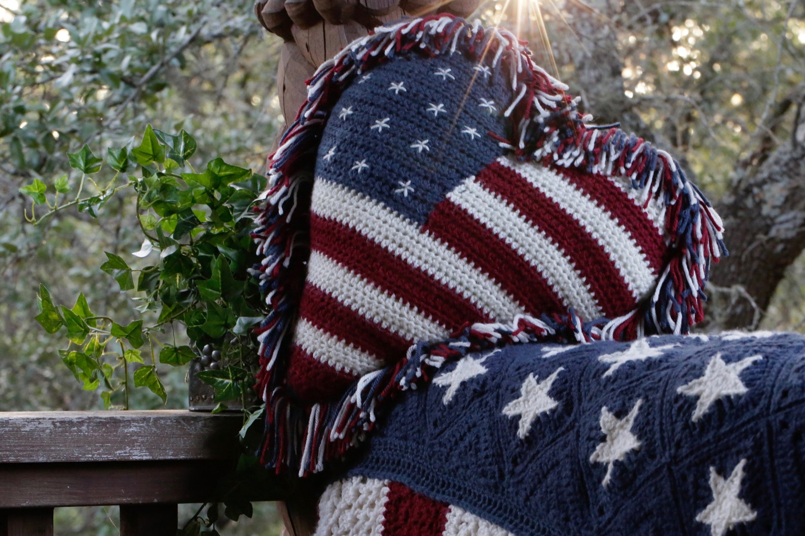 American Flag Blanket Crochet Pattern: Boho Granny Afghan (PDF Pattern ...
