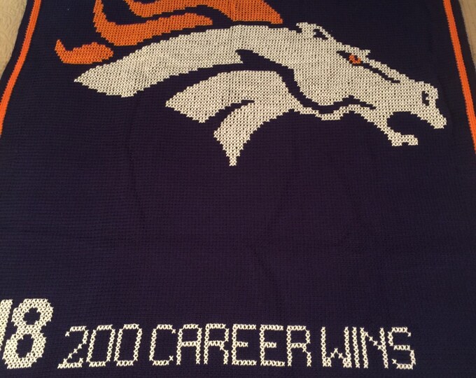 Denver Broncos Afghan! - Etsy