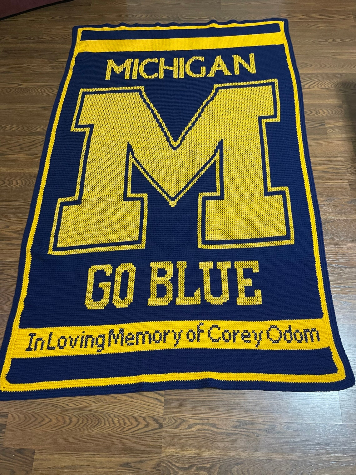 Michigan Afghan Made to Order After Purchase - Etsy