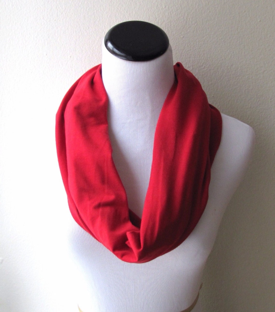 Red Scarf, Red Infinity Scarf. Red Solid Scarf.red Loop Scarf. Scarf ...