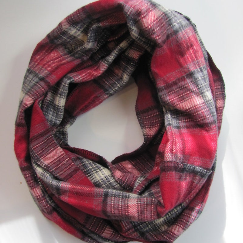 Plaid Infinity Scarf - Etsy