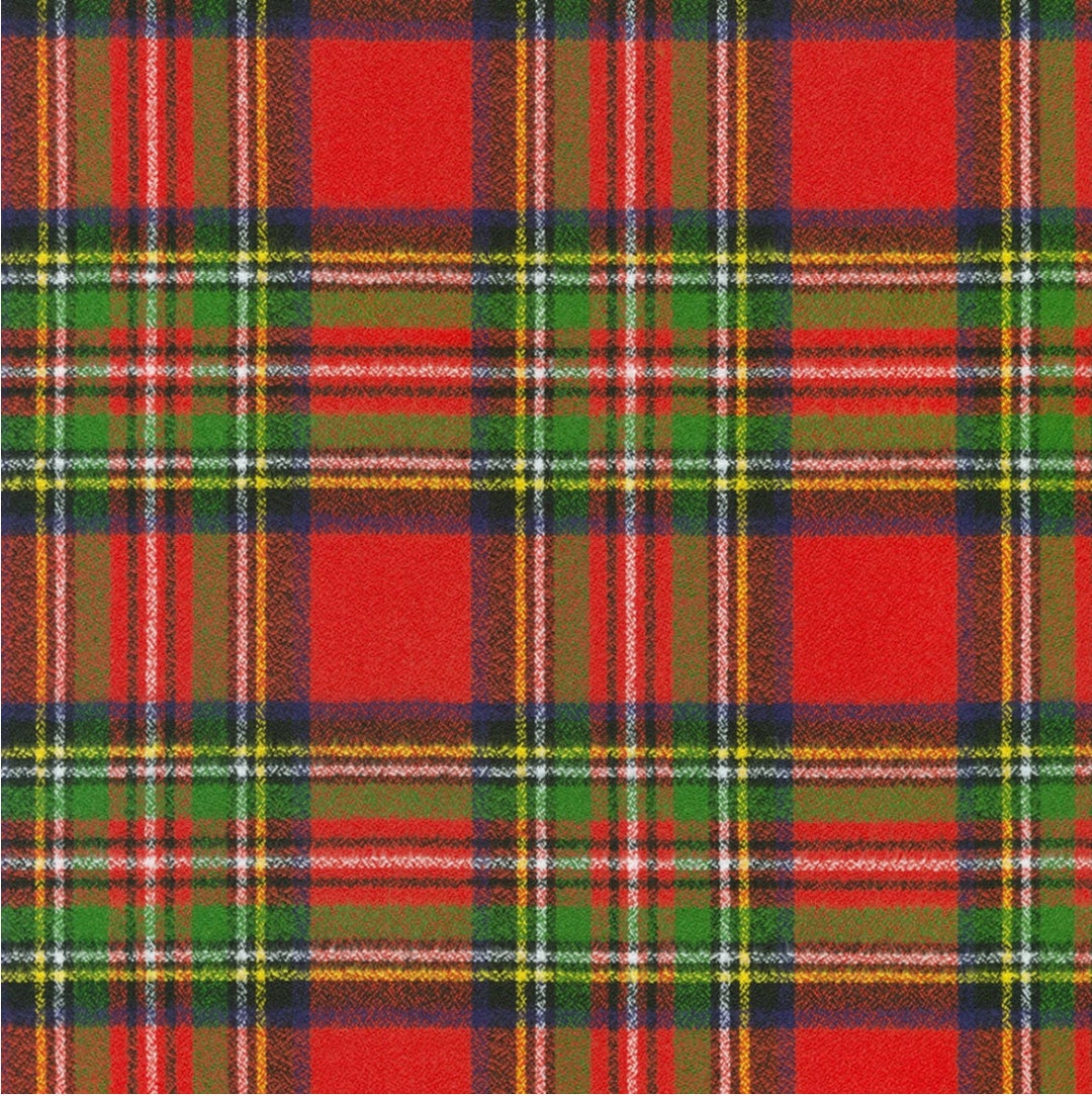 Holiday Cheer Plaid Flannel Scarf. Colors: Red, Green, Yellow, White ...