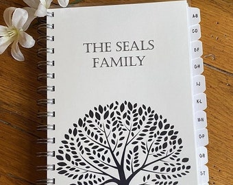 Large Print Address Book With A-Z TABS Birthday Anniversary Family ...