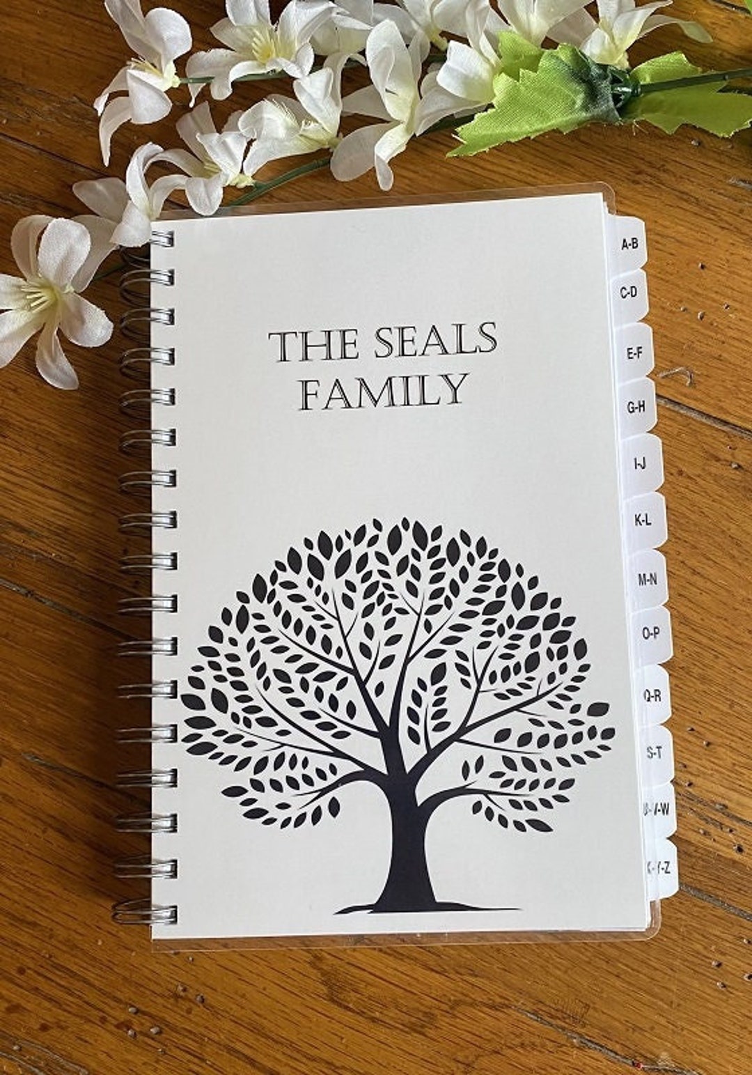 Large Print Address Book With Family Tree Cover A-Z TABS Birthday ...