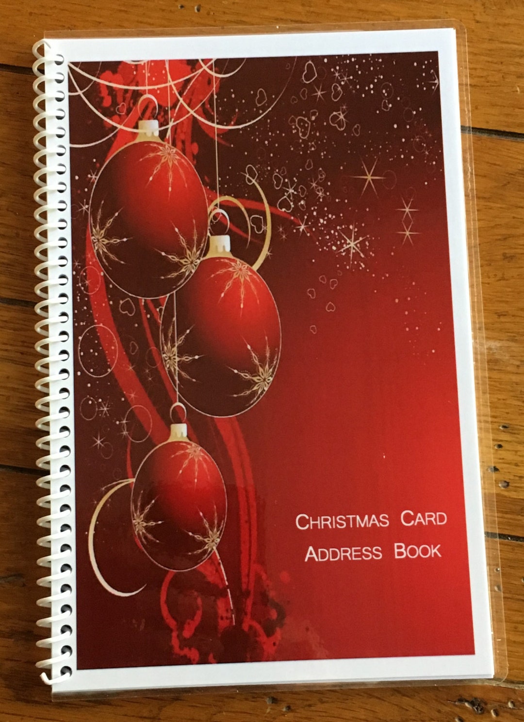 Christmas Card Address Book 8 Yrs Personalized Gift Red Cover Design - Etsy