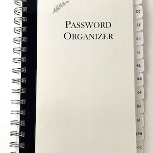 PASSWORD Book Internet Address Book With A-Z Tabs SB Personalized Free ...