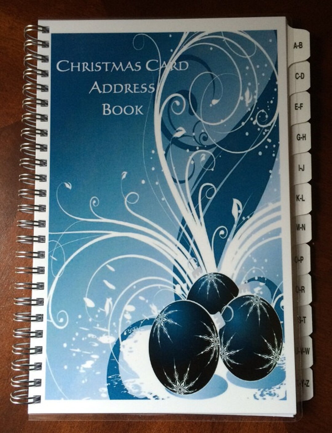 Christmas Card Address Book With A-Z TABS 8 Yr Tracker Personalized ...