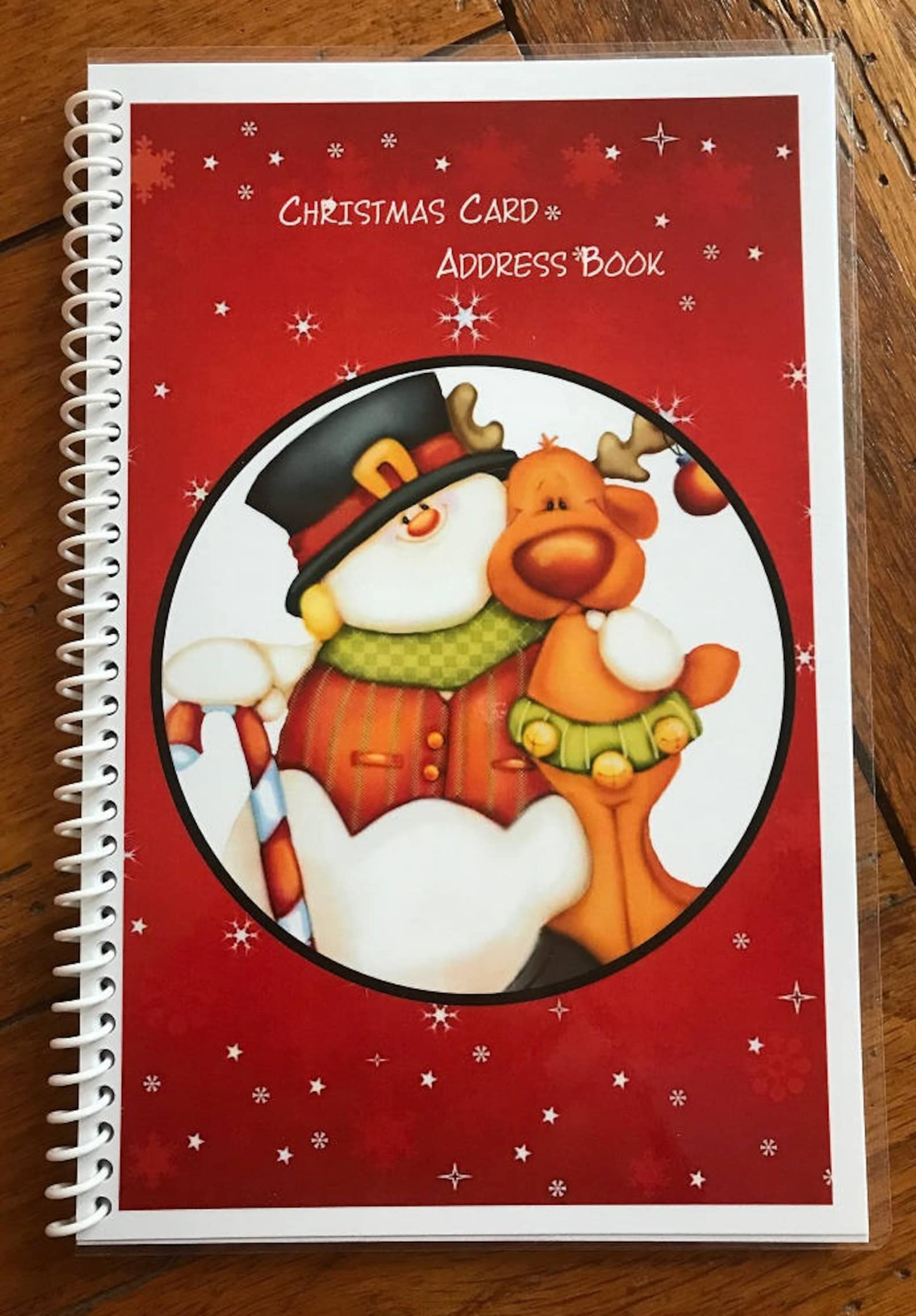 Christmas Card Address Book 8 Yrs Personalized Gift Snowman - Etsy
