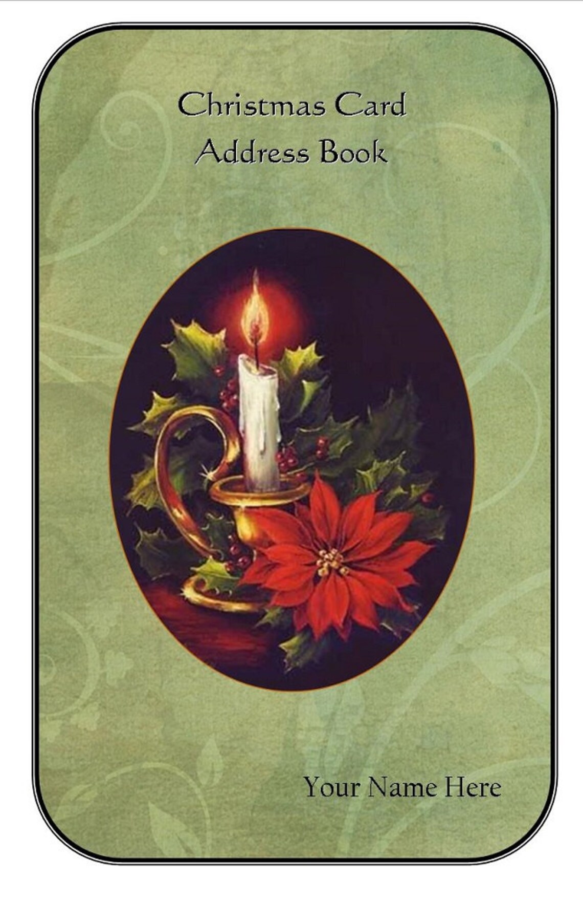 LARGE PRINT Christmas Card Address Book With A-Z Tabs Candle - Etsy