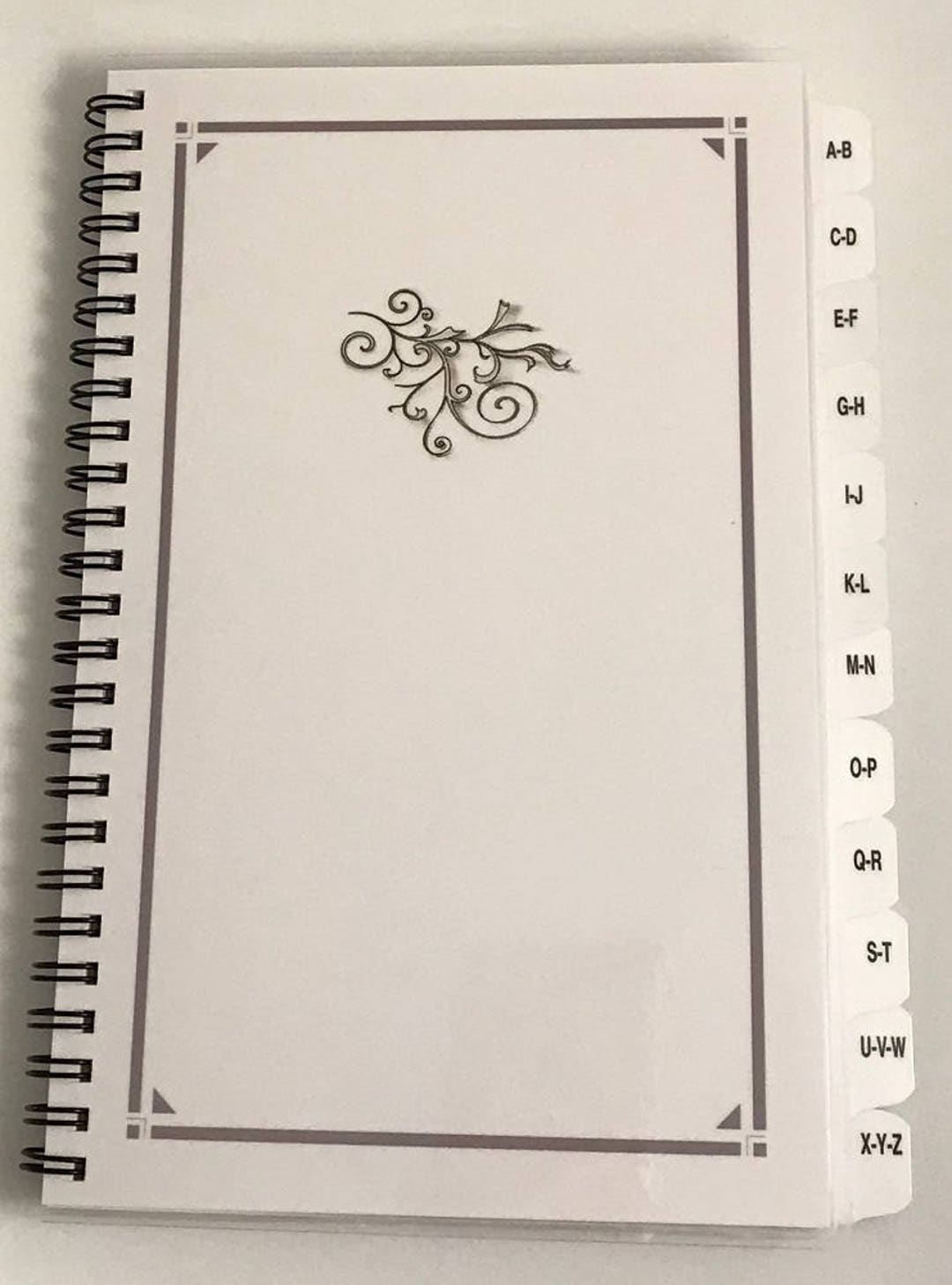 Personalized Address Book With A-Z Tabs With Password Pages Spiral ...