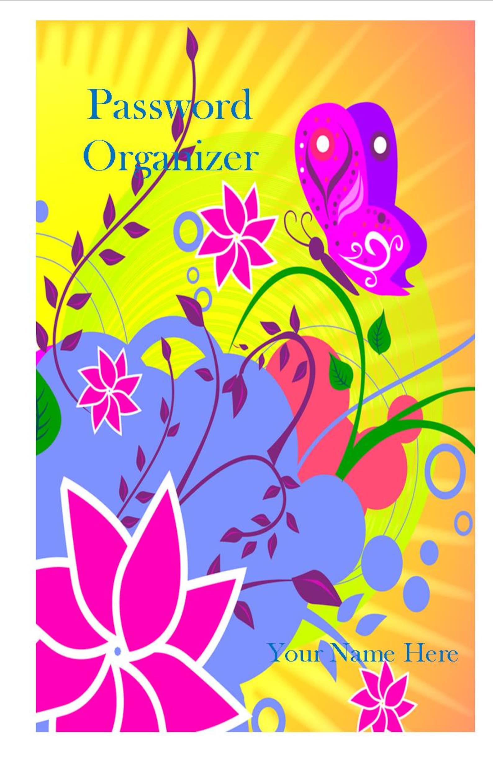 PASSWORD Book Internet Journal Website Organizer Personalized - Etsy