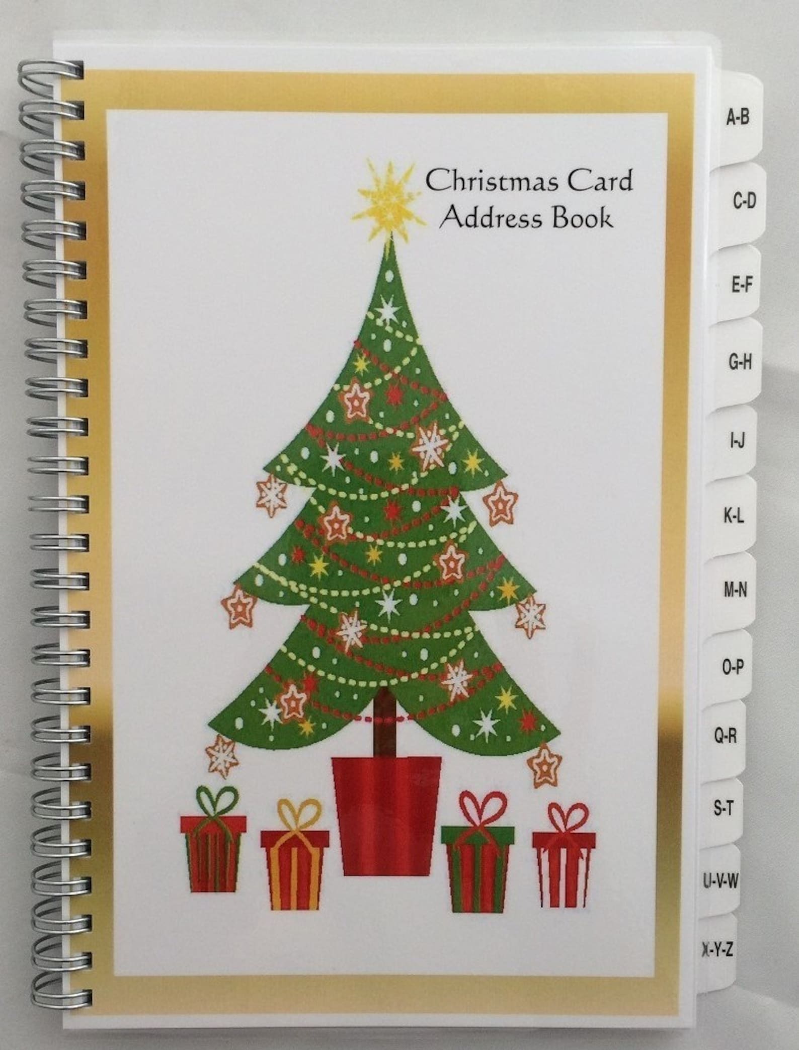 Christmas Card Address Book With A-Z TABS 8 Yr Tracker - Etsy