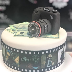 Custom Film Reel Edible Image Cake Wrap for Cakes and Fondant Bow ...