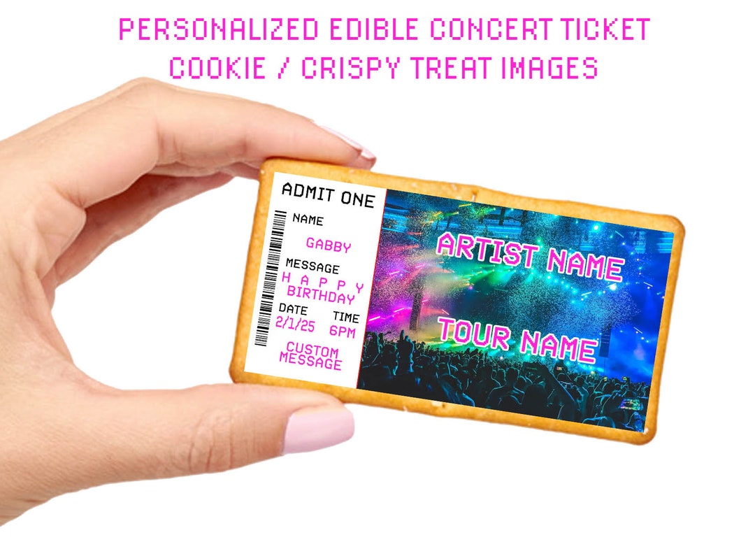 Edible Image Personalized Concert Tickets for Music Favorite Artist ...