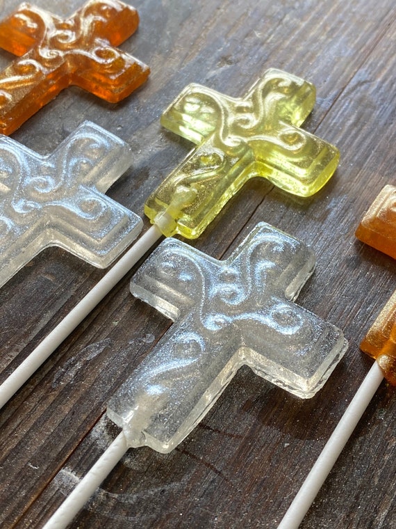 Cross Baptism Religious First Communion Lollipops on a Stick | Etsy