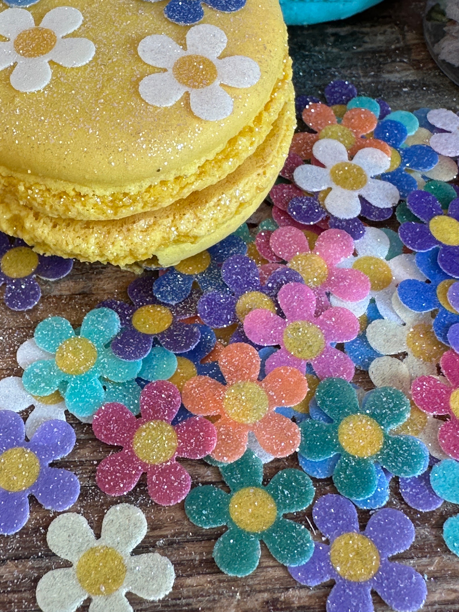 Mini Edible Daisy Daisies Flowers for Cookies Cake Cupcakes Macarons ...