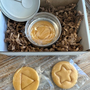 Mini 2 Inch Hard Candy Cookie Dalgona Games in Tin With Needle for ...