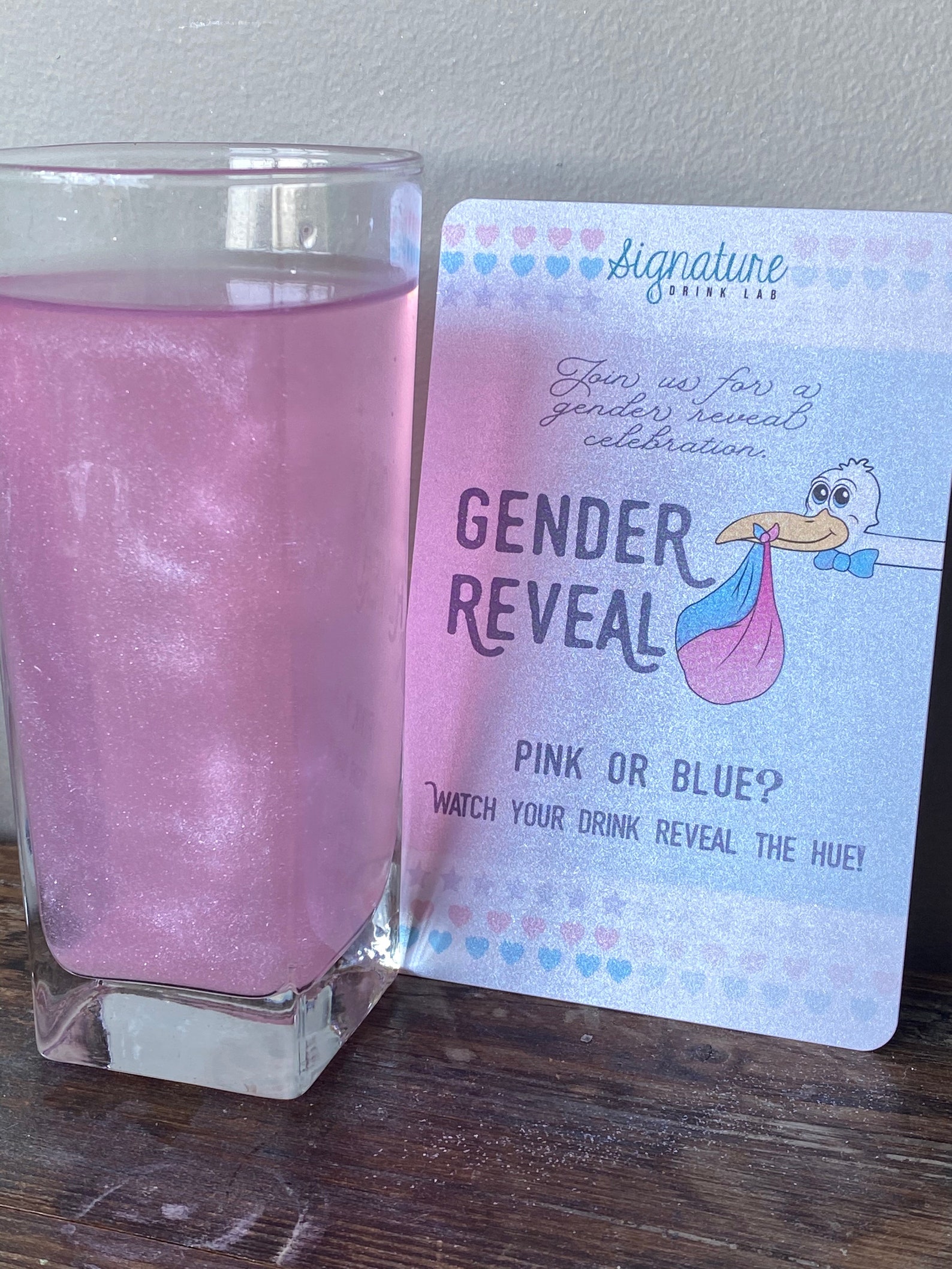 Gender Reveal Glitter Dust™ Drink Pearl Luster Magically - Etsy
