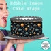 Space Galaxy Edible Image Cake Wrap for Cakes Space Themed Parties - Etsy