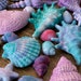 Hard Candy Edible Sugar Shells - Very Detailed - Cupcake or Cake Topper ...