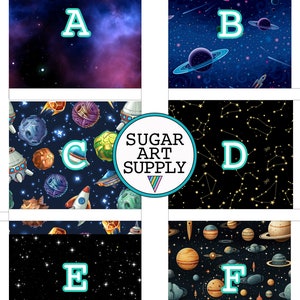 Space Galaxy Edible Image Cake Wrap for Cakes Space Themed Parties - Etsy