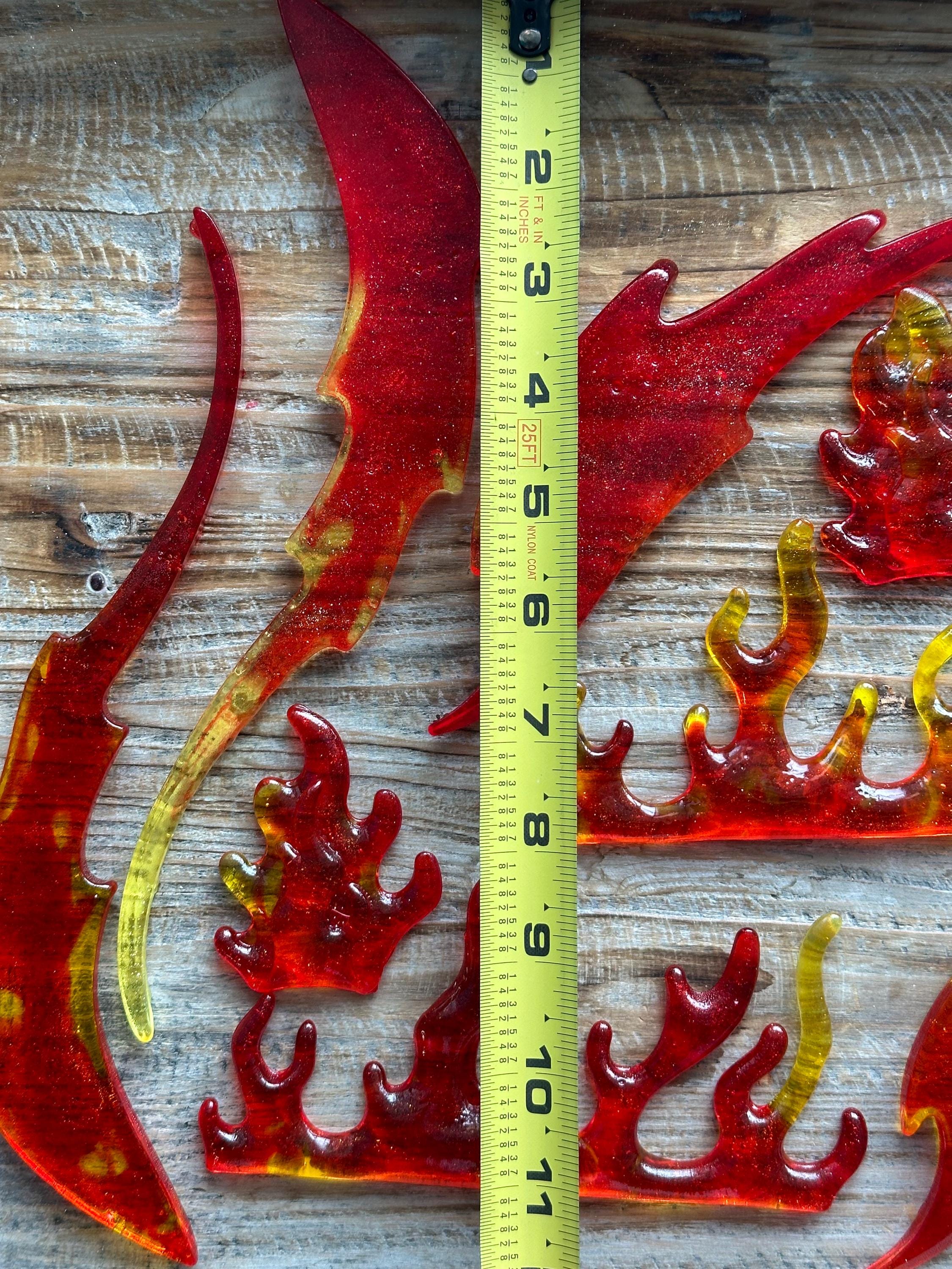Edible Sugar Flames for Cakes - Fire Cake Topper - Etsy