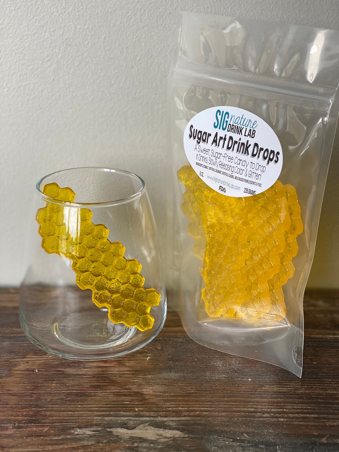 Honey Comb Sugar Art Drops™ Hard Candy Adds Fun to Drinks - Etsy