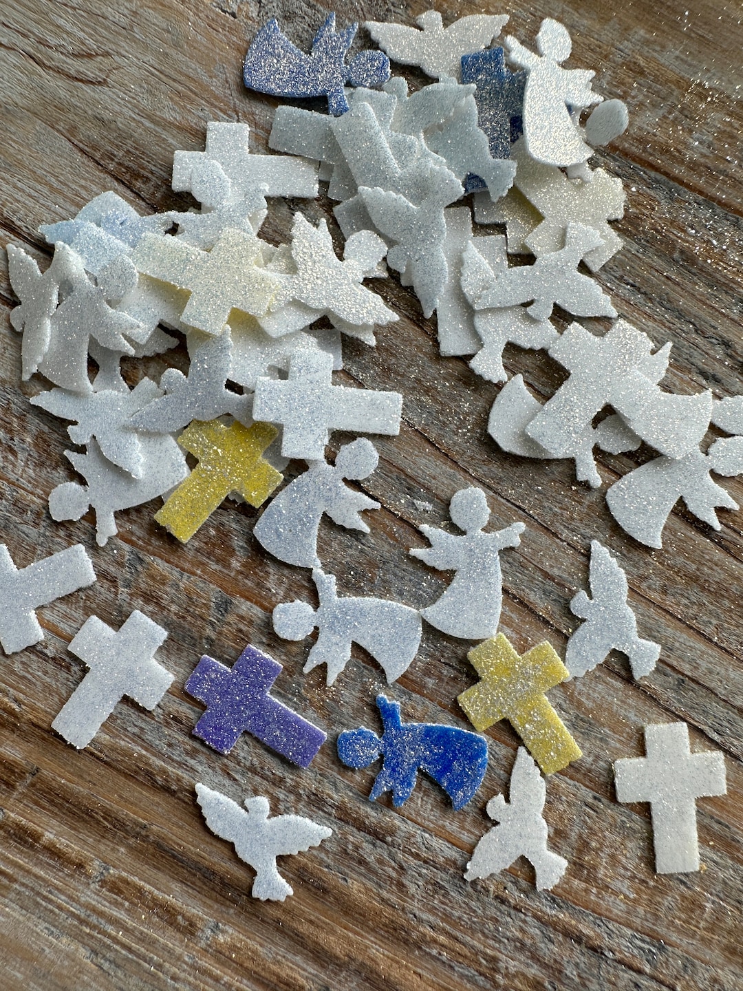 Baptism First Communion Religious Cross Angel Dove Edible Wafer ...