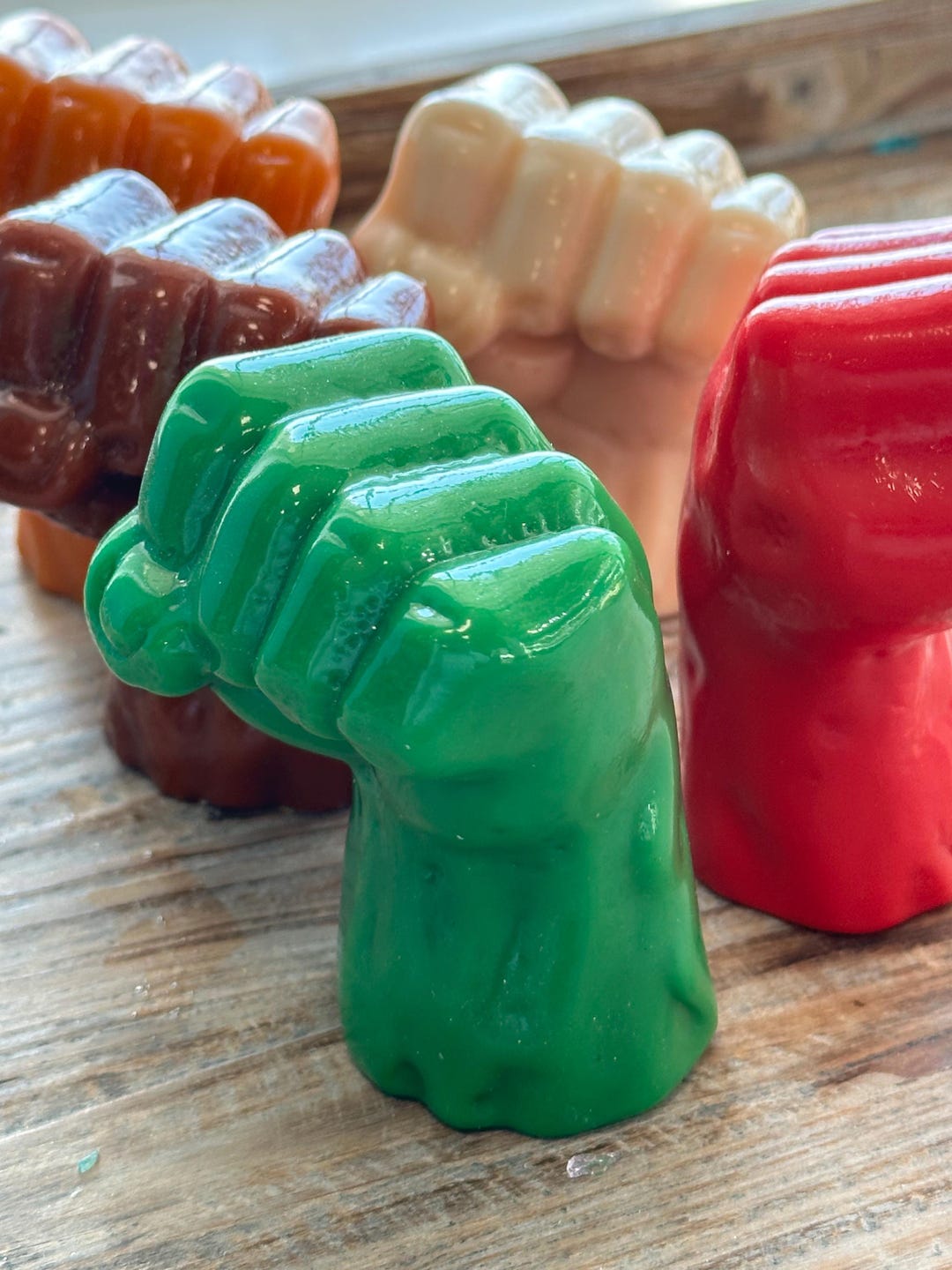 Hand Fist Punch Power Strength Hulk Super Hero Cake Topper Hard Candy ...