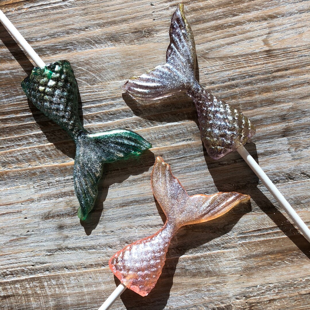 Candy Mermaid Tail Lollipops Hard Candy Suckers - Etsy