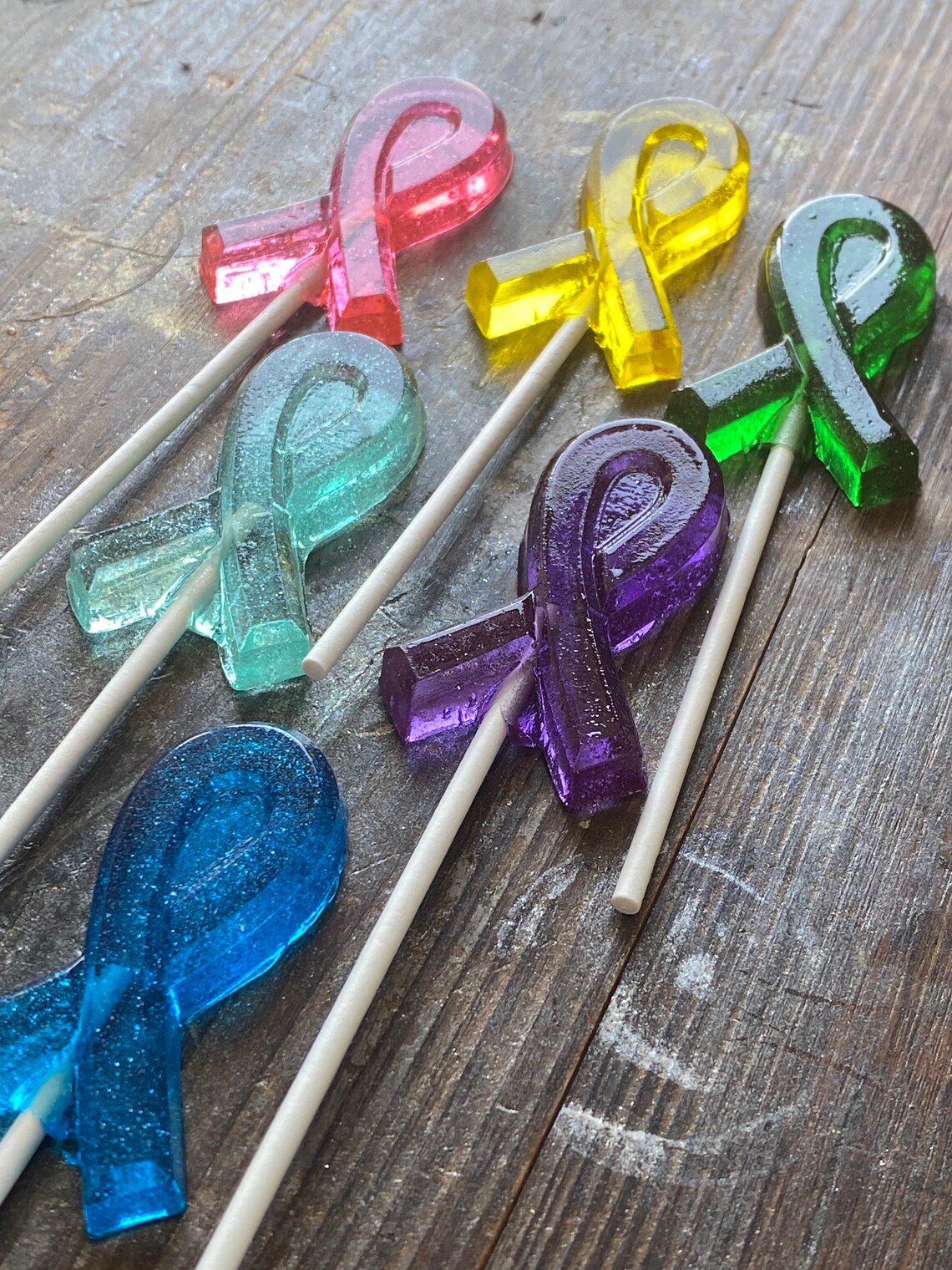 Ribbon Cancer Illness Support Awareness Lollipops on a Stick Hard Candy ...