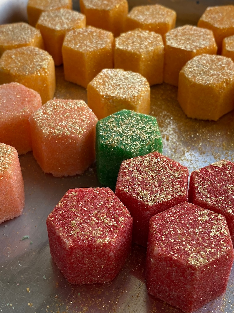 Shimmering Sugar Hex Drink Drops Flavored Sugar Cubes for Mocktails ...