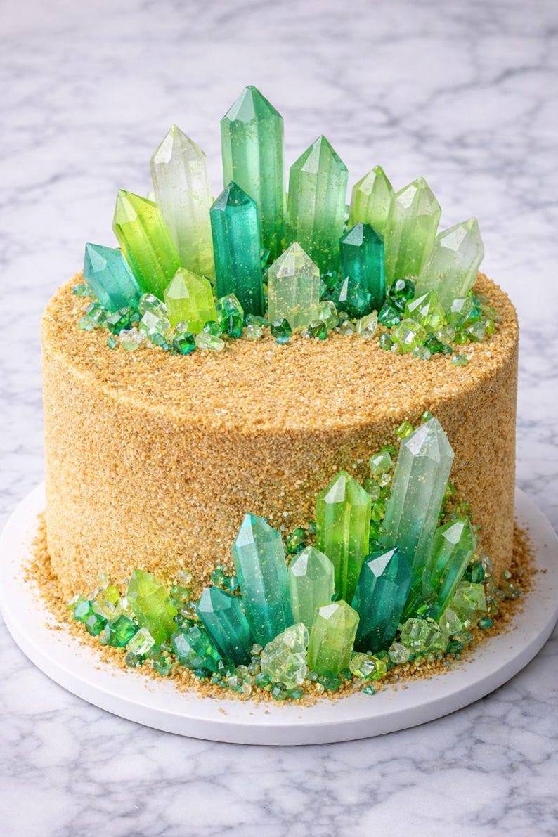Small Edible Hard Candy Crystal Formations Sugar Cake Cupcake Topper ...