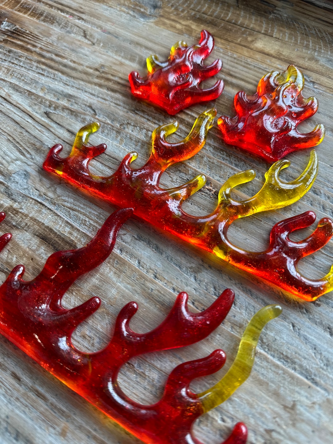 Edible Sugar Flames for Cakes - Fire Cake Topper - Etsy