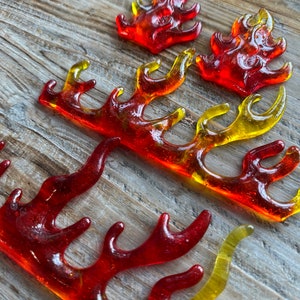 Edible Sugar Flames for Cakes - Fire Cake Topper - Etsy