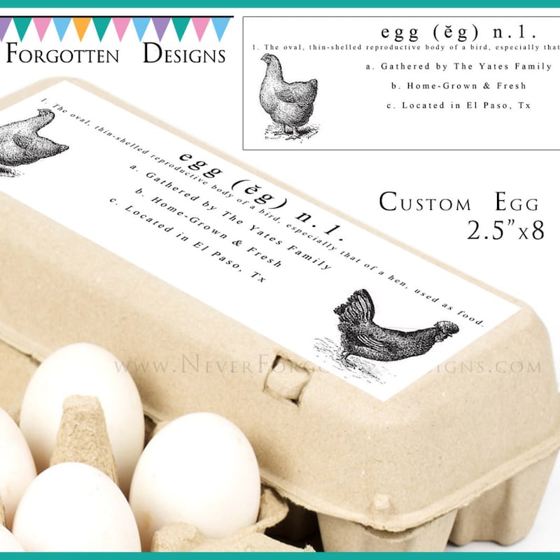 Egg Carton Labels - Etsy