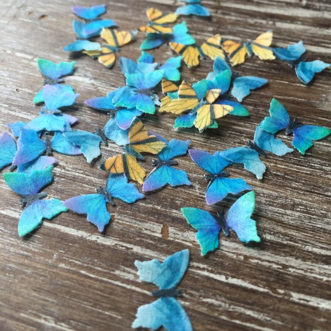 Mini Edible Realistic Butterflies for Cookies Cake Cupcakes Macarons ...