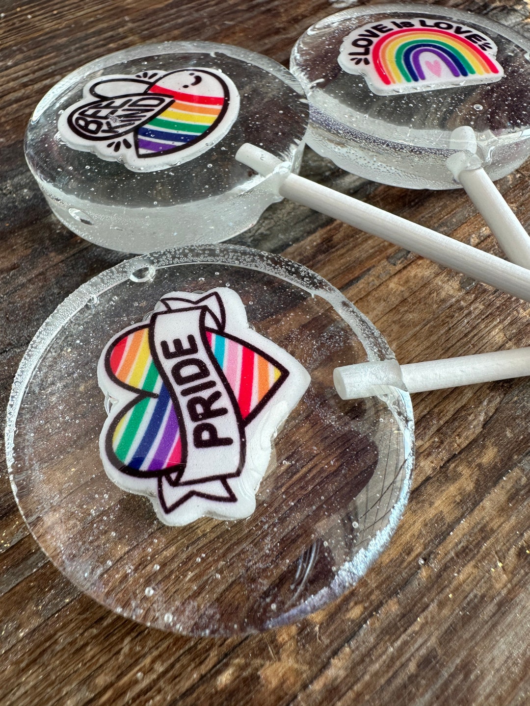Be Kind - Pride - Rainbow Hard Candy Lollipops - Etsy