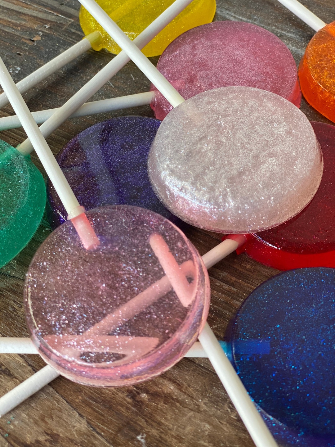 Lollipops Ombre Metallic Clear Gold Flake Star Sprinkle Color Cake ...