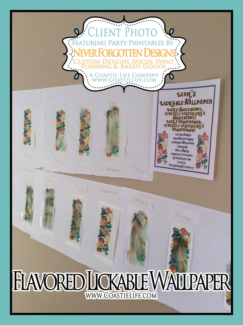 Exclusive 8x10 Lickable Wallpaper Design for a Chocolate Factory ...