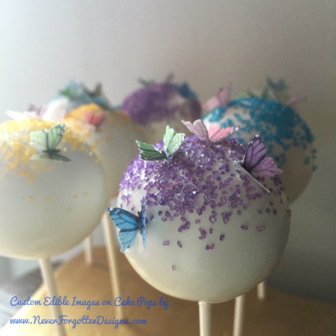 Mini Edible Butterflies for Cookies Cake Cupcakes Macarons Drinks and ...