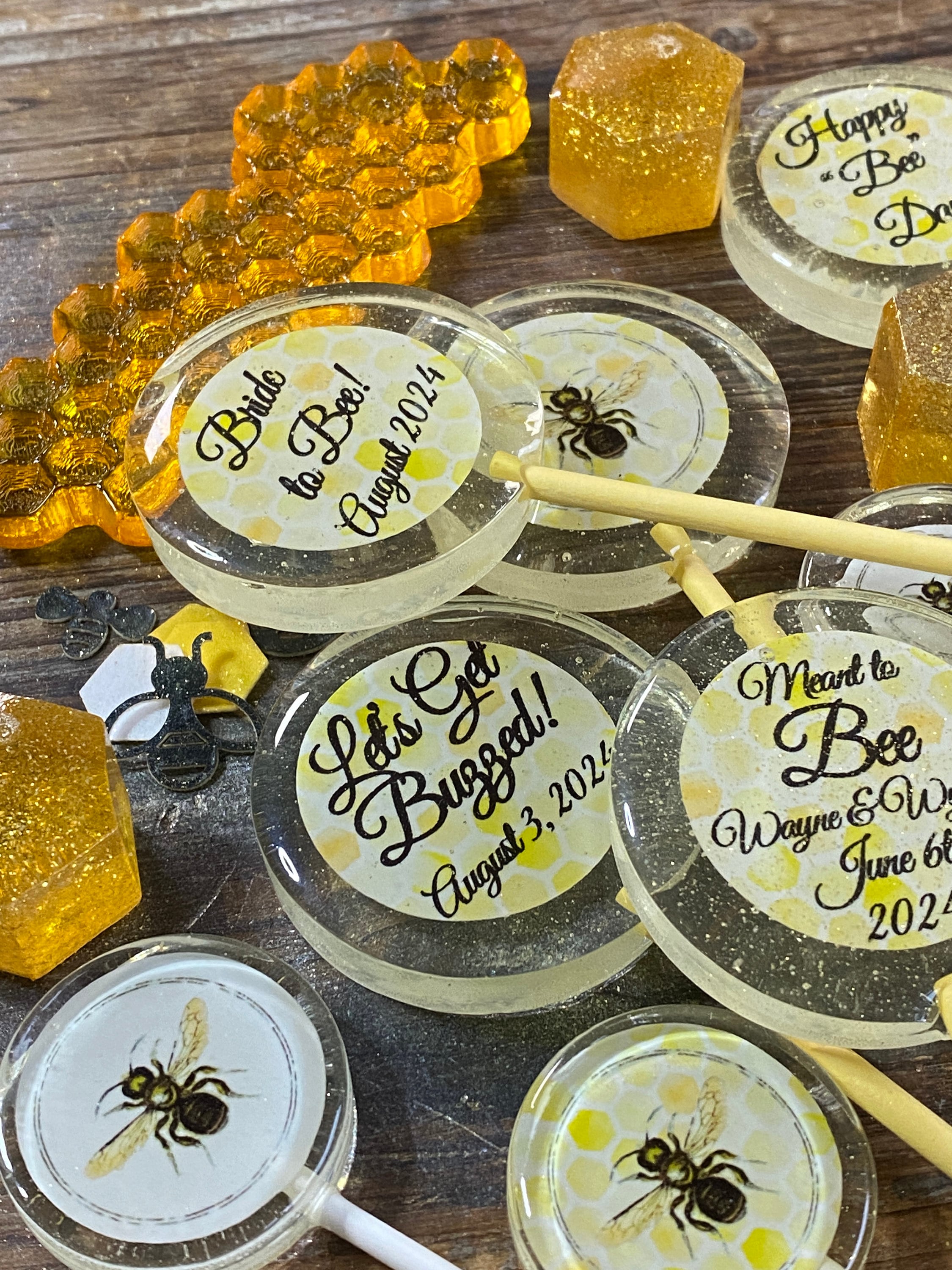 Vintage Bee Honey Hex Themed Lollipops for Bee Party Favors - Etsy