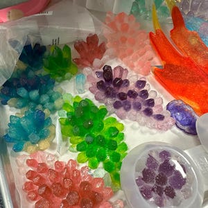 Edible Hard Candy Crystal Cluster Sugar Cake Cupcake Topper Geode Theme ...