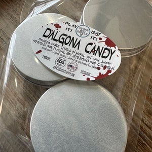 Mini 2 Inch Hard Candy Cookie Dalgona Games in Tin With Needle for ...